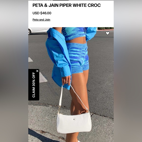Princess Polly | Bags | Princess Polly Peta Jain Piper White Croc ...
